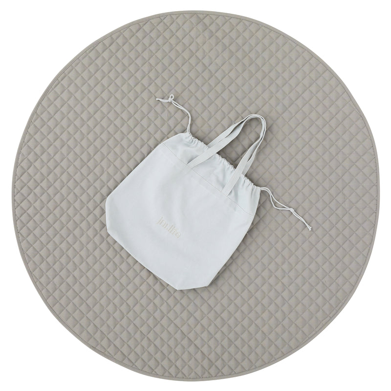 jnr.life round playmat • stone • quilted | jnr.life