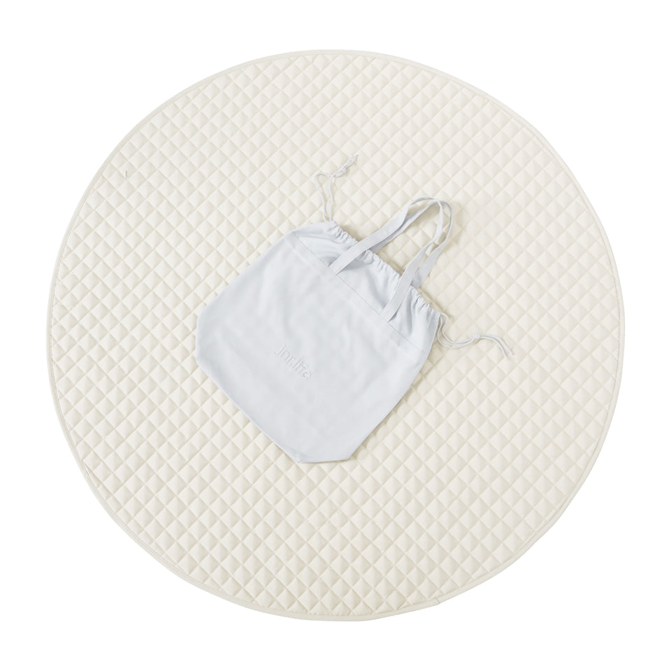 jnr.life round playmat • linen • quilted | jnr.life