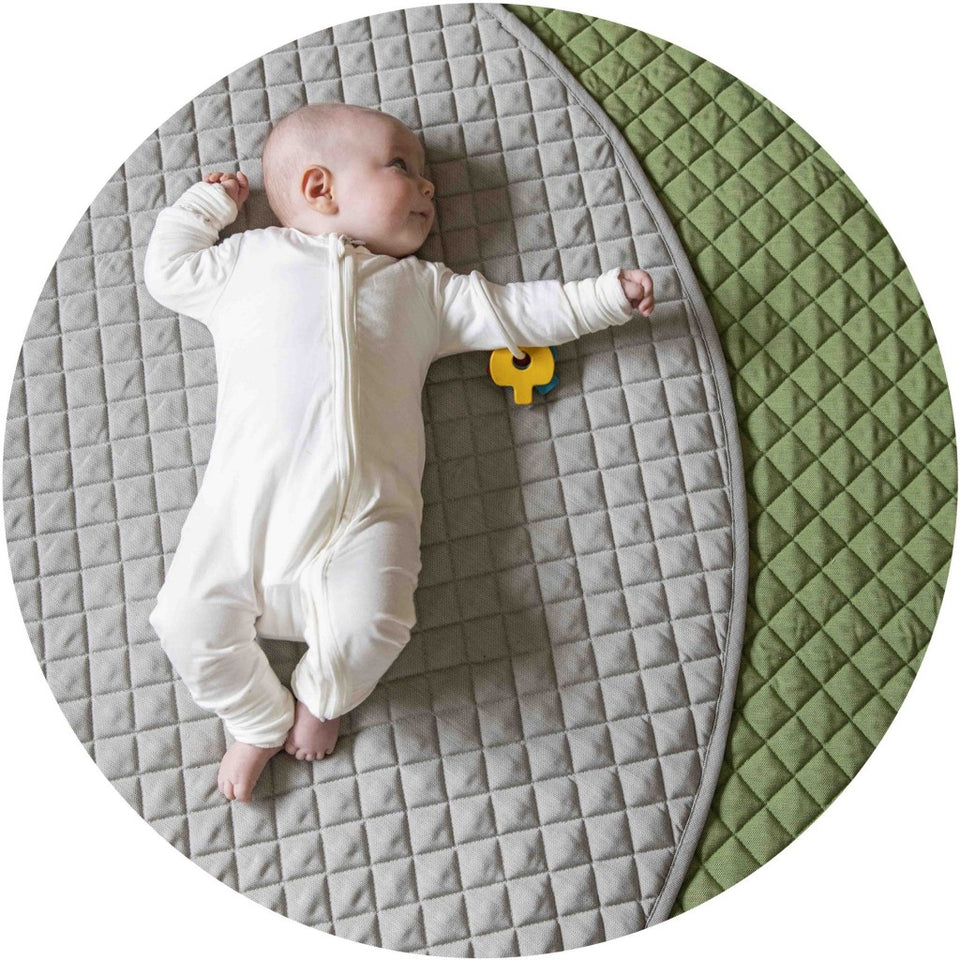 jnr.life round playmat • stone • quilted | jnr.life
